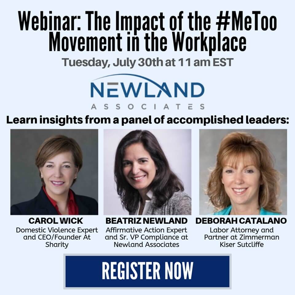 MeToo and Its Impact on the Workplace | Newland HR Services